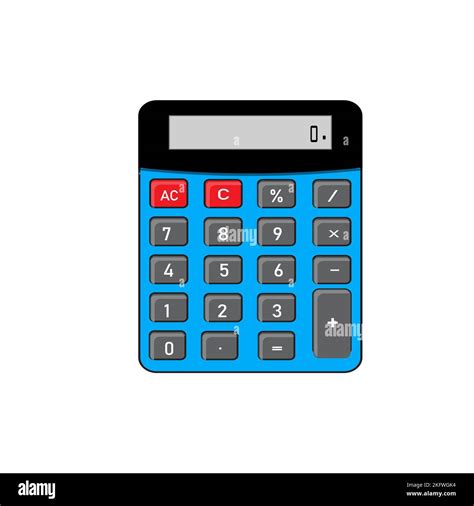 Basic Calculator With Set Of Digits Isolated On White Flat Design Eps 10 Vector Illustration
