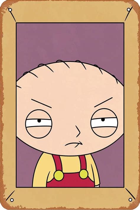 Stewie Griffin Aile Portreleri Poster Metal Teneke Tabela Retro Poster