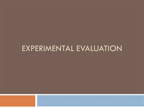 Evaluation Techniques Ppt Download