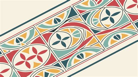 Decorative Geometric Border Pattern Ornate Classic Design Vector Design Generative Ai Stock