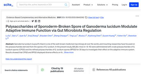 Polysaccharides Of Sporoderm Broken Spore Of Ganoderma Lucidum Modulate Adaptive Immune Function