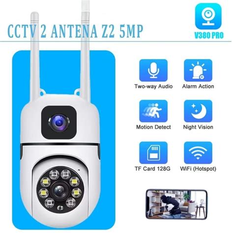 Ip Camera Dual Screen Preview Ptz Wifi V380 Pro Ip Cam 5mp Smart Cctv