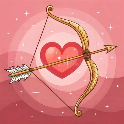 Art Of Cupid S Arrow Aimed At Love Stock Illustration Illustration Of