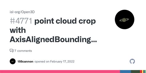Point Cloud Crop With Axisalignedboundingbox Run Error · Issue 4771