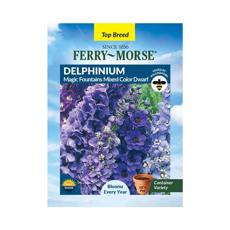 Ferry Morse 100mg Delphinium Magic Fountains Mixed Color Dwarf