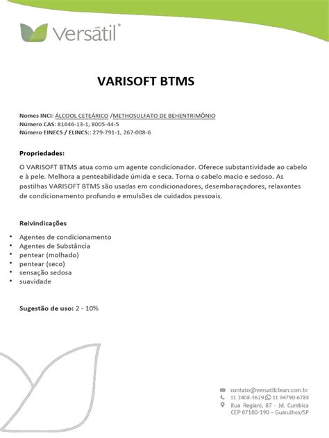 Condicionador Varisoft Btms Pdf