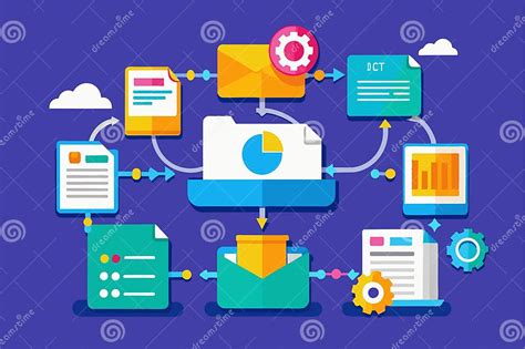 A Vibrant Diagram Showcasing Customizable File Synchronization Processes Featuring Tools For