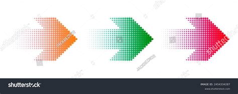 Dotted Gradient Arrow Vector Isolated Elements Stock Vector Royalty Free 2454334287 Shutterstock