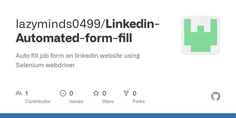 Github Lazyminds Linkedin Automated Form Fill Auto Fill Job Form