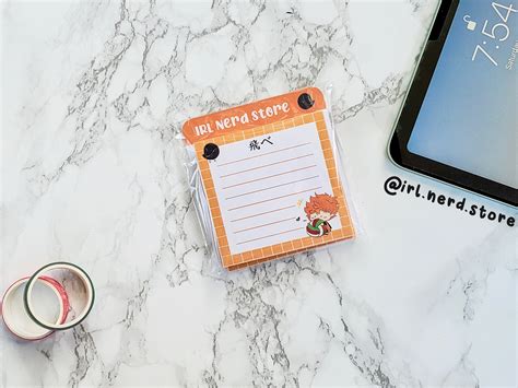 Cute Haikyuu Sticky Notes Anime Stationary Shoyo Hinata Etsy