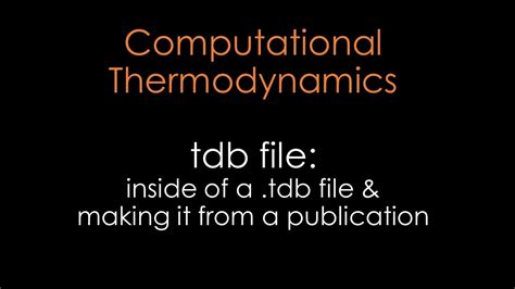 Tdb File Inside Of A Tdb File Making It From A Publication Youtube