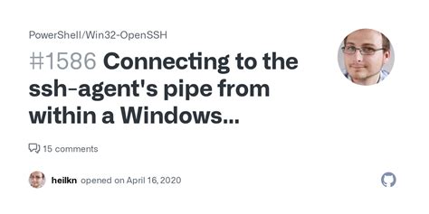 Connecting To The Ssh Agents Pipe From Within A Windows Docker