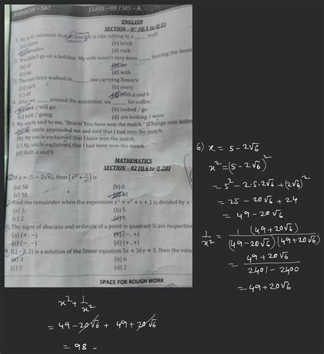 The Signs Of Abscissa And Ordinate Of A Point In Quadrant Li Are Respecti