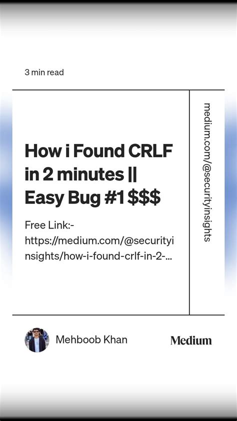 Cybersecurity Ethicalhacking Crlfinjection Websecurity… Mehboob Khan