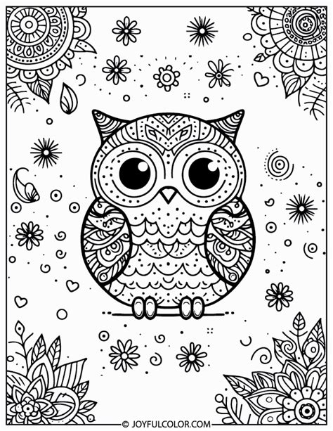 Whimsical Owl Coloring Pages [2025]