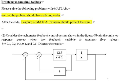 Solved Problems In Simulink Toolbox Please Solve The Chegg