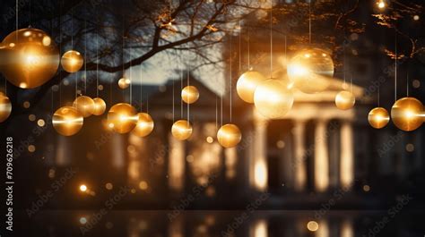 Blurred Bokeh Effect With Elegant Financial Patterns And Motifs