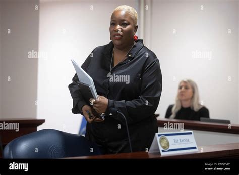 Florida State Rep Michele Rayner Is Seen During A Hearing At The Florida State Capitol Jan 10