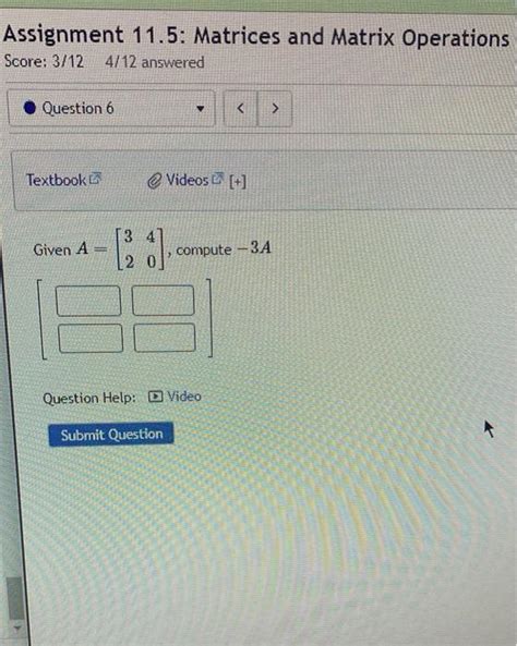 solved assignment 11 5 matrices and matrix operations