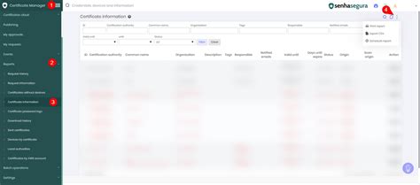 How To Access Certificate Information Report Certificate Manager