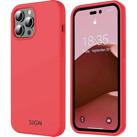 Sign Liquid Silicone Deksel Til Iphone 14 Pro Max Rød Teknikkdeler No