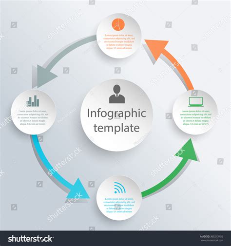 Vector Circle Template Infographic Template Cycle Stock Vector Royalty Free