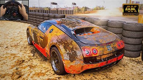 Rebuilding Bugatti Veyron Forza Horizon 5 Logitech G29 Gameplay