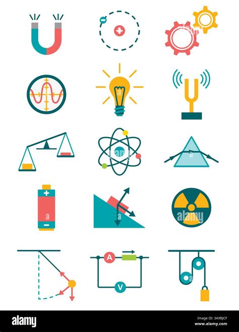 Science And Physics Icons Set Vector Illustration Stock Vector Image