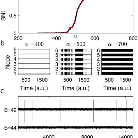 Model Behaviour Depends On Network Coupling Strength And Intrinsic Node