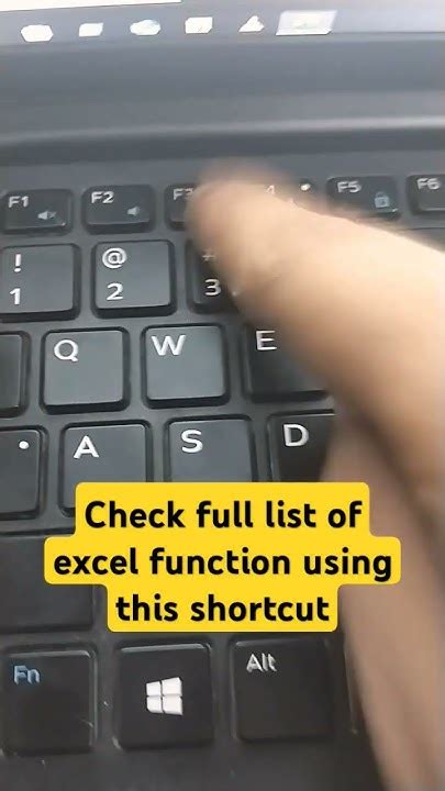 Insert Function Dialog Box Shortcut In Ms Excel Full Function List Shortcutkeys Msoffice