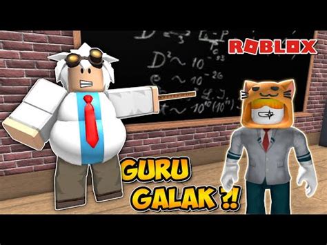 TAKUUT ADA GURU GALAK !! 🙀 - Roblox : Escape The School Obby! - YouTube