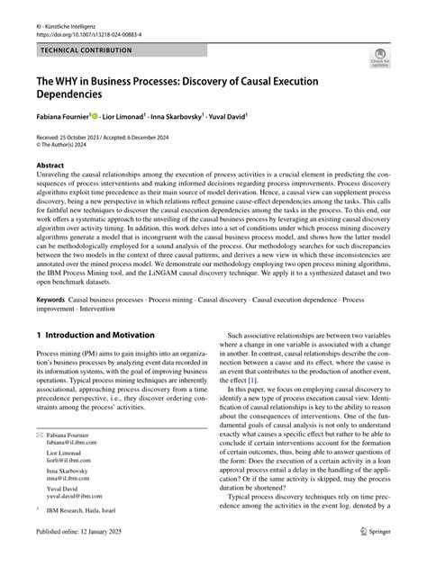 pdf the why in business processes discovery of causal execution