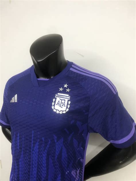 2022 Player Version Argentina Three Star Jersey Away Jersey Soccer