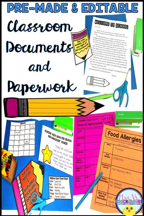 Classroom Documents And Paperwork For The Year Editable And Pre Made