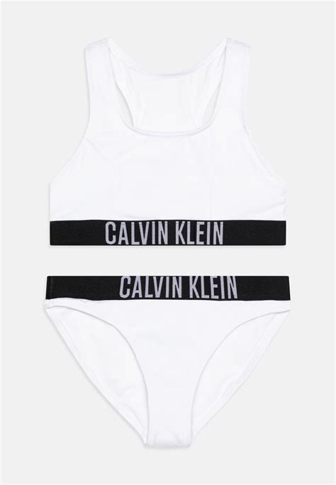 Calvin Klein Swimwear Bralette Bikinibiały Zalandopl