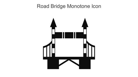 Road Bridge Monotone Icon In Powerpoint Pptx Png And Editable Eps Format Ppt Template