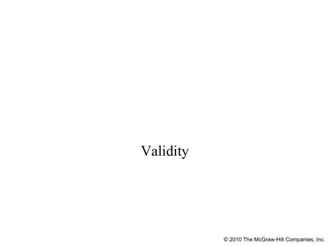 Test Validity Types And Development