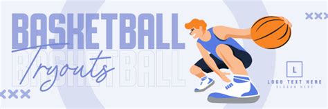 Basketball Tryouts Twitter Header Brandcrowd Twitter Header Maker
