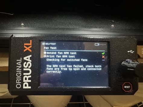 Xl Fails Print Fan Rpm Test After Upgrade To 512 Hardware Firmware And Software Help