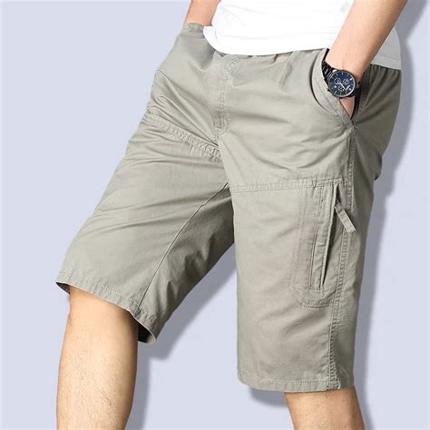 666 กางเกงขาสั้นยางยืดผู้ชายมีกระเป๋าหลายช่อง100 Cotton Dw Men World Thaipick