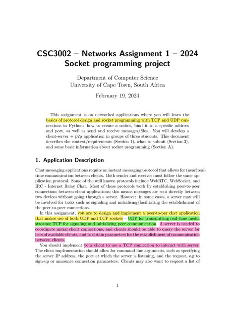 Network App 2024 Assignment 1 Csc3002 Networks Assignment 1