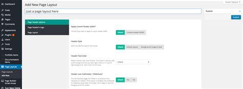 Page Layouts And How To Override Specific Theme Options In Pages