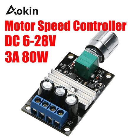 DC 6 28V 12V 24V 3A PWM Motor Speed Controller Regulator Adjustable Variable Speed Control