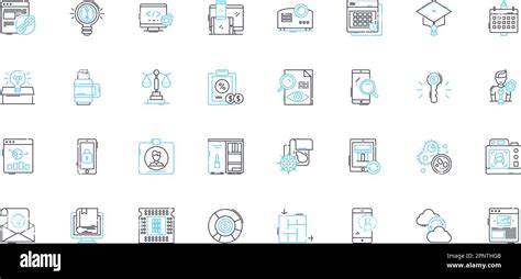 Service Quality Linear Icons Set Excellence Responsiveness