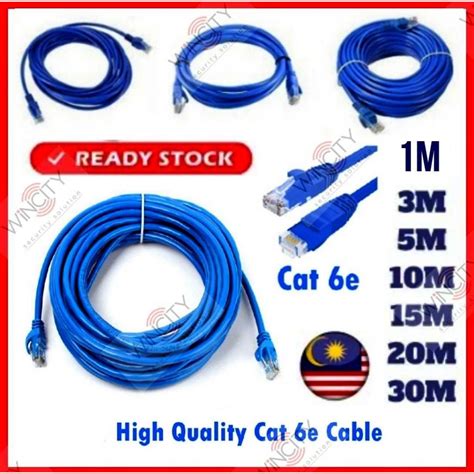 Wss Hot🔥 Cat6 Cable 8 Core Ethernet Online Transfer Wayar Modem Cat 6