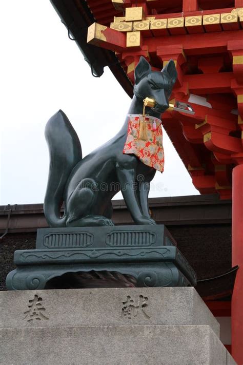 Fox Statue At Fushimi Inari Taisha Shrine Editorial Photography Image