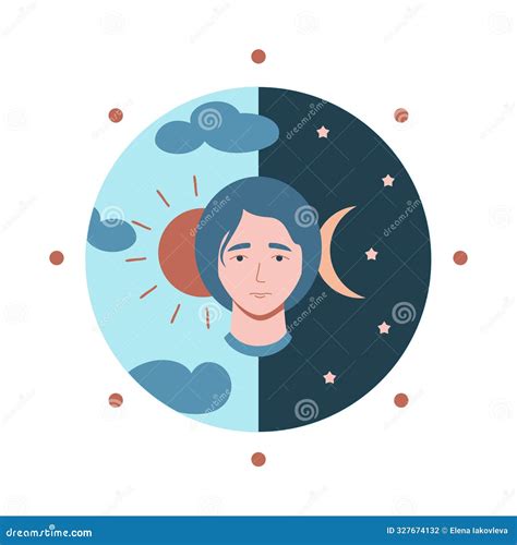 Sleep Wake Cycle Vector Illustration 250848232