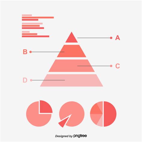 Progressive Coral Color Triangular Data Business Chart Disc Disc