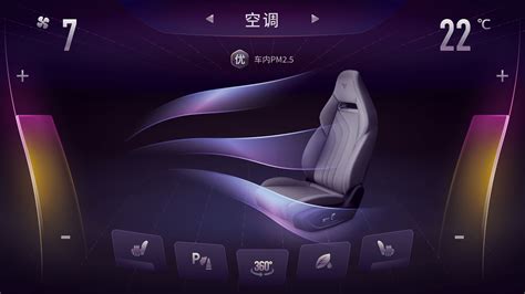 汽车hmi设计 Neta U 20 黑夜模式 On Behance