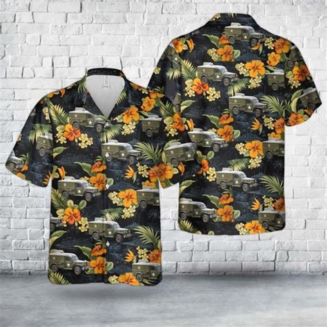 Us Army Dodge T214 Wc54 Ambulance Hawaiian Shirt Ebay